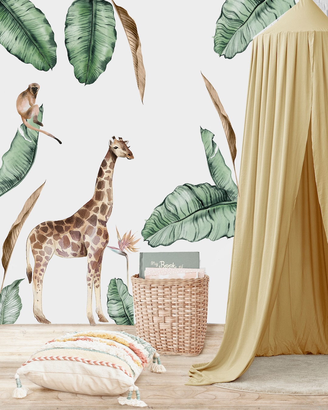 Jungle Nursery Decor, Jungle Wall Stickers, Jungle Wall Decor, Jungle ...