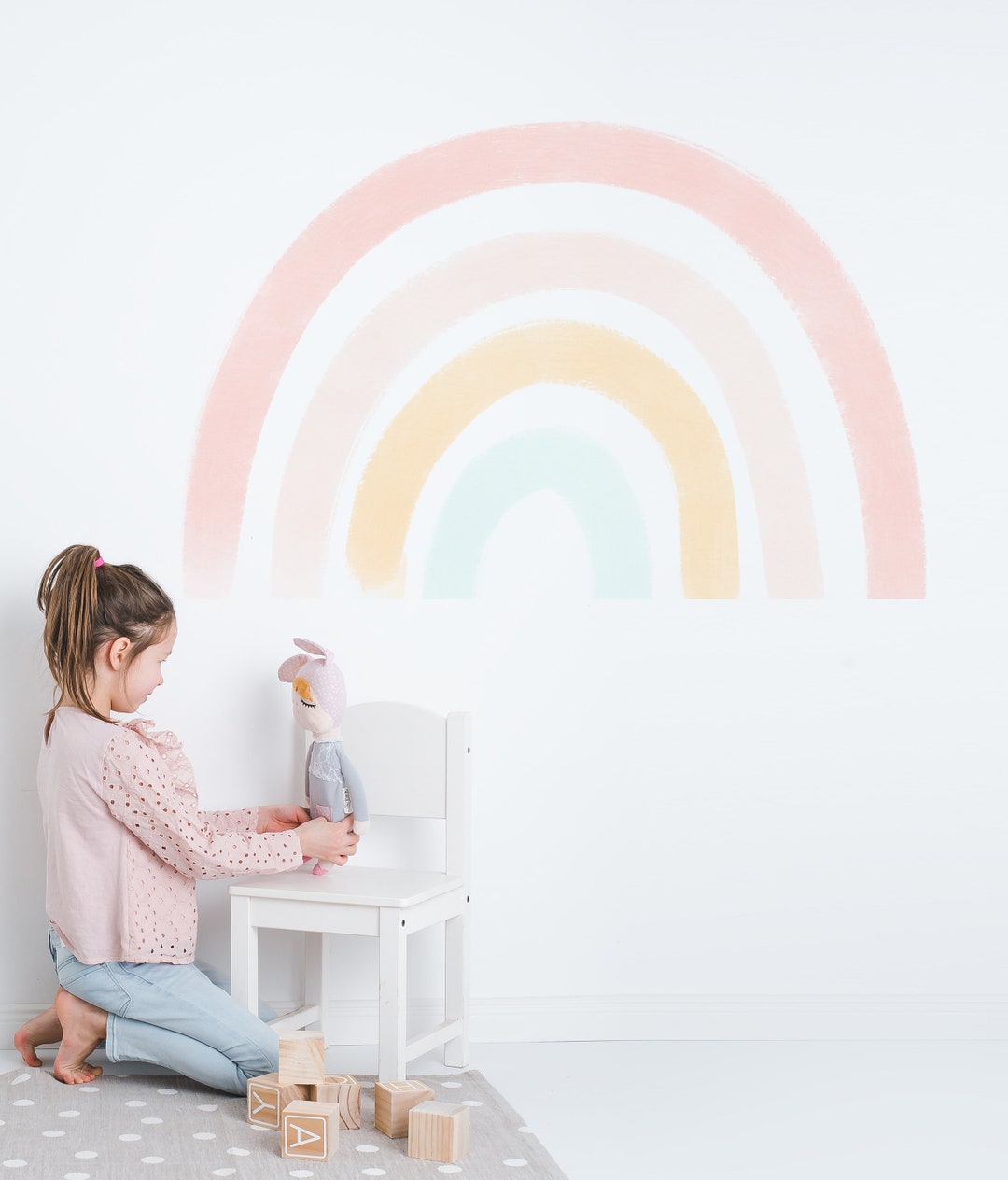 Large Rainbow Wall Sticker, Large Rainbow Wall Decal, Decal, Wall ...