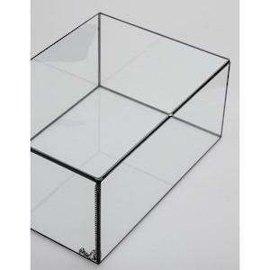 Large Gold Glass Box Display Case Photo Brass Card Custom Personalized ...