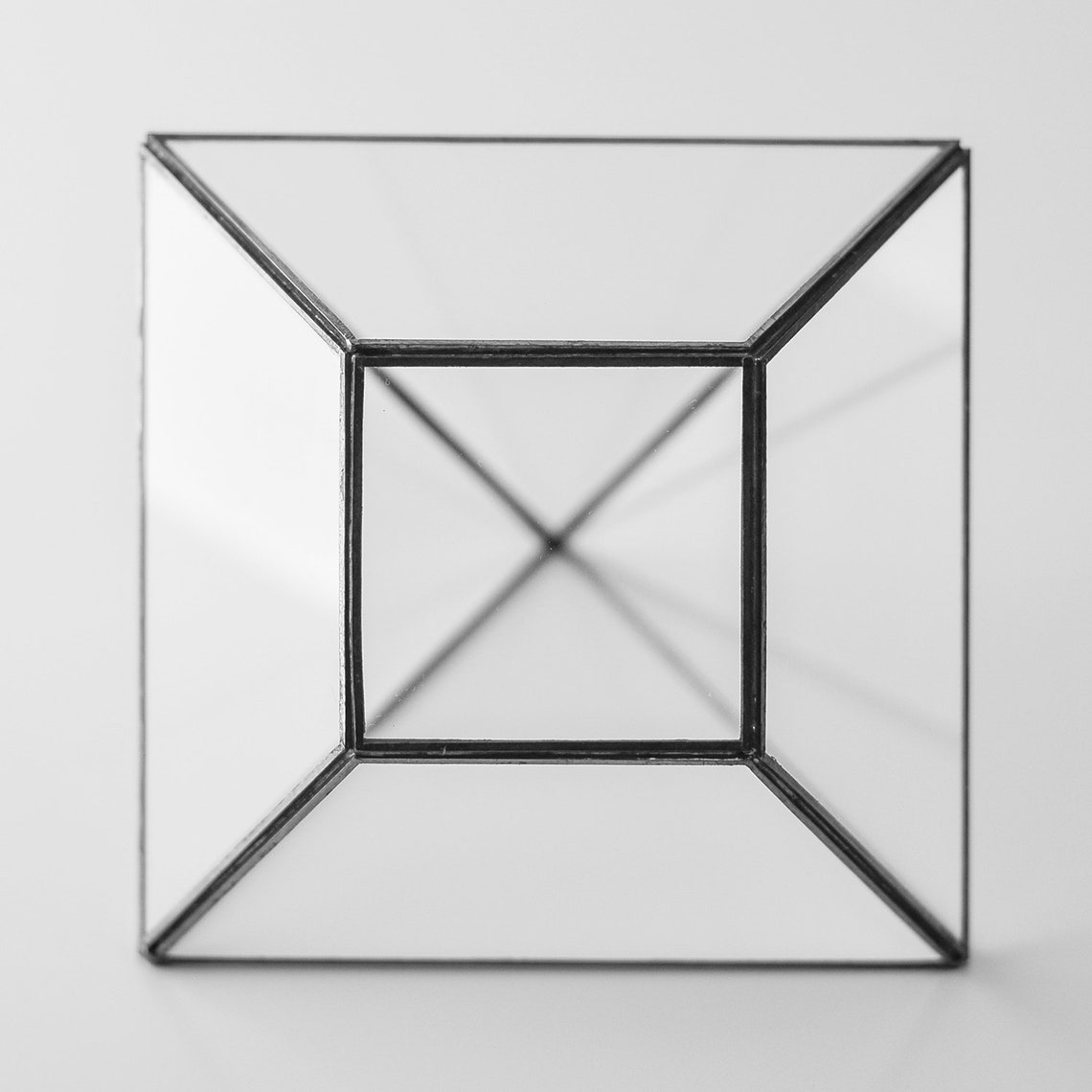 8x6x6 Black Terrarium Containers Geometric Glass DIY Kit - Etsy