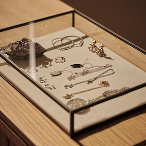 Elegant JEWELRY DISPLAY SHOWCASE Box – Unique Handmade Black Brass ...