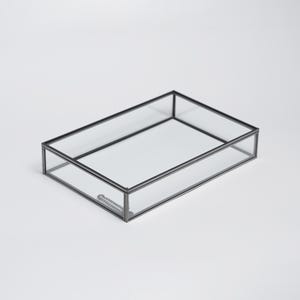 Glass Box Display Case Photo Brass Black Gold Card Customized ...