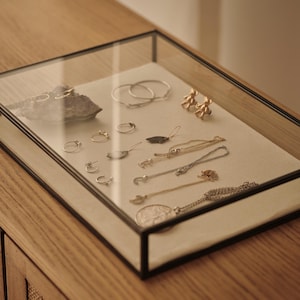 Elegant JEWELRY DISPLAY SHOWCASE Box – Unique Handmade Black Brass ...