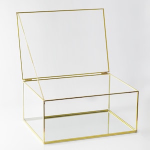 Large Black Glass Box Display Case Photo Anthracite Card Custom ...