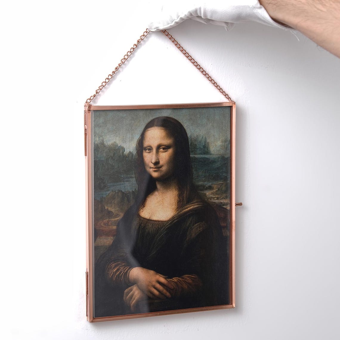 8x6" Floating Glass Frame Copper Wall Hanging Photo Picture Double ...