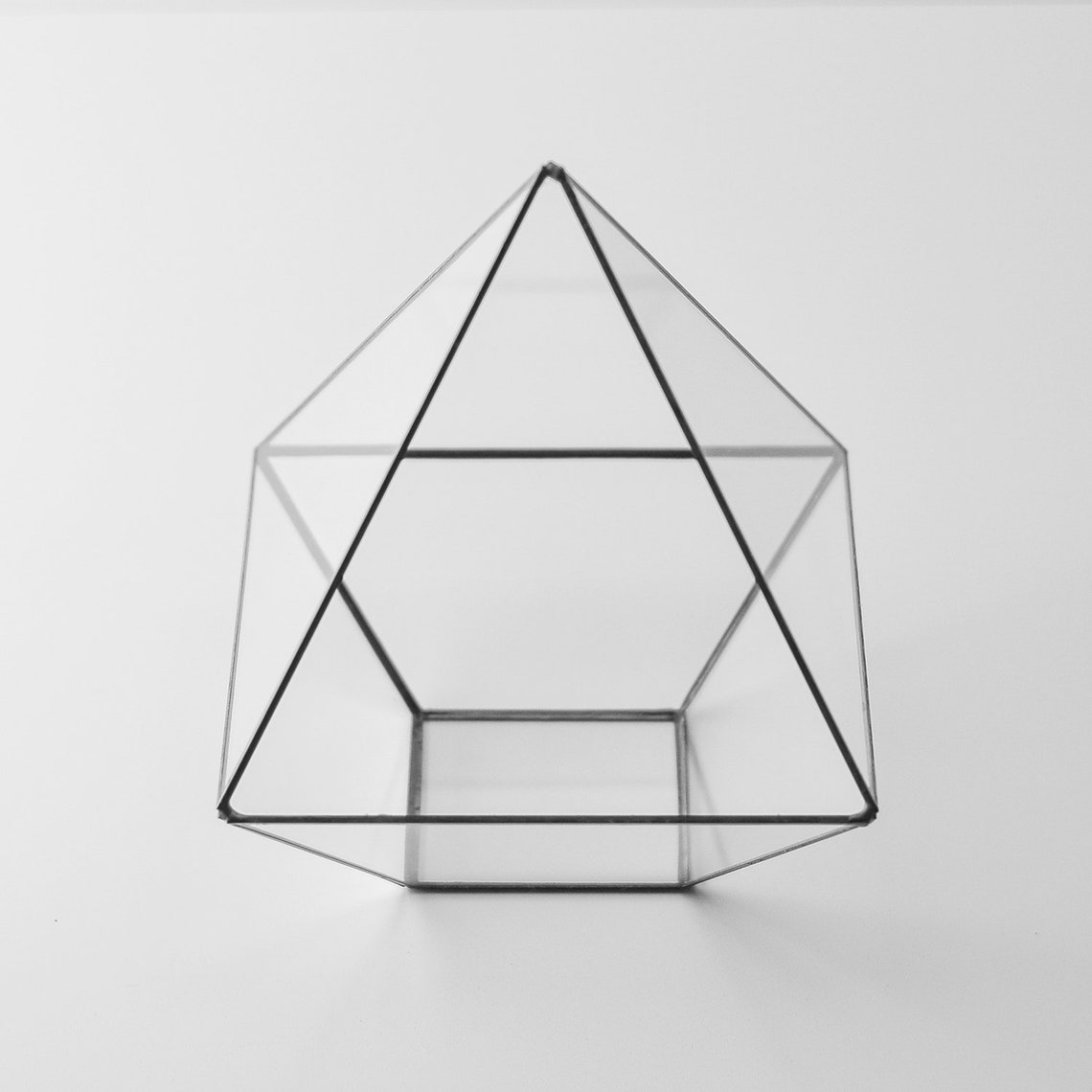 8x6x6 Black Terrarium Containers Geometric Glass DIY Kit - Etsy