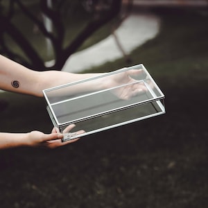 Glass Box Display Case Photo Card Customizable Personalizable Jewelry ...