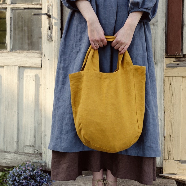 Linen Shoulder Bag - Etsy