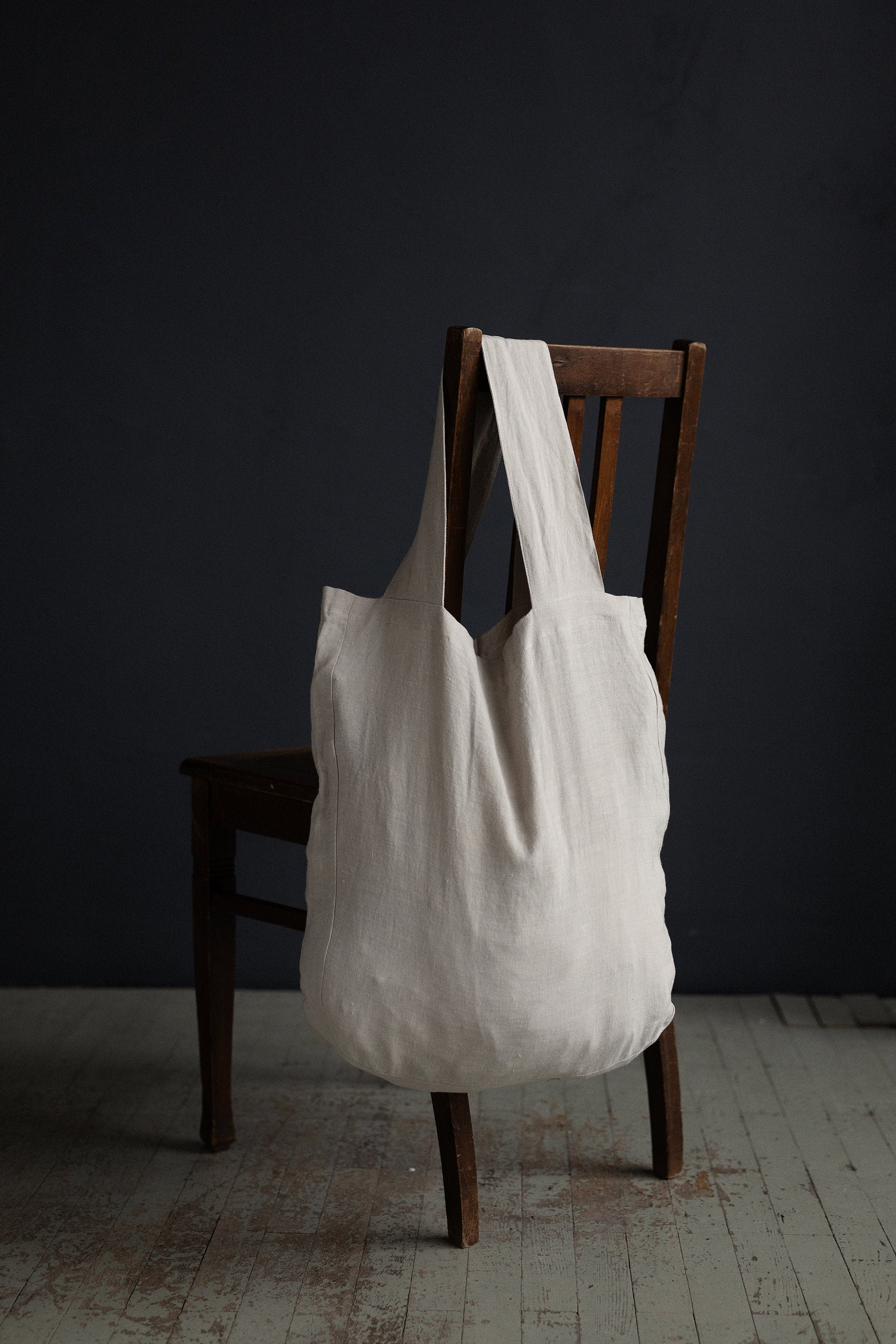 Light Gray Linen Bag Large Round Bag Linen Shoulder Bag - Etsy