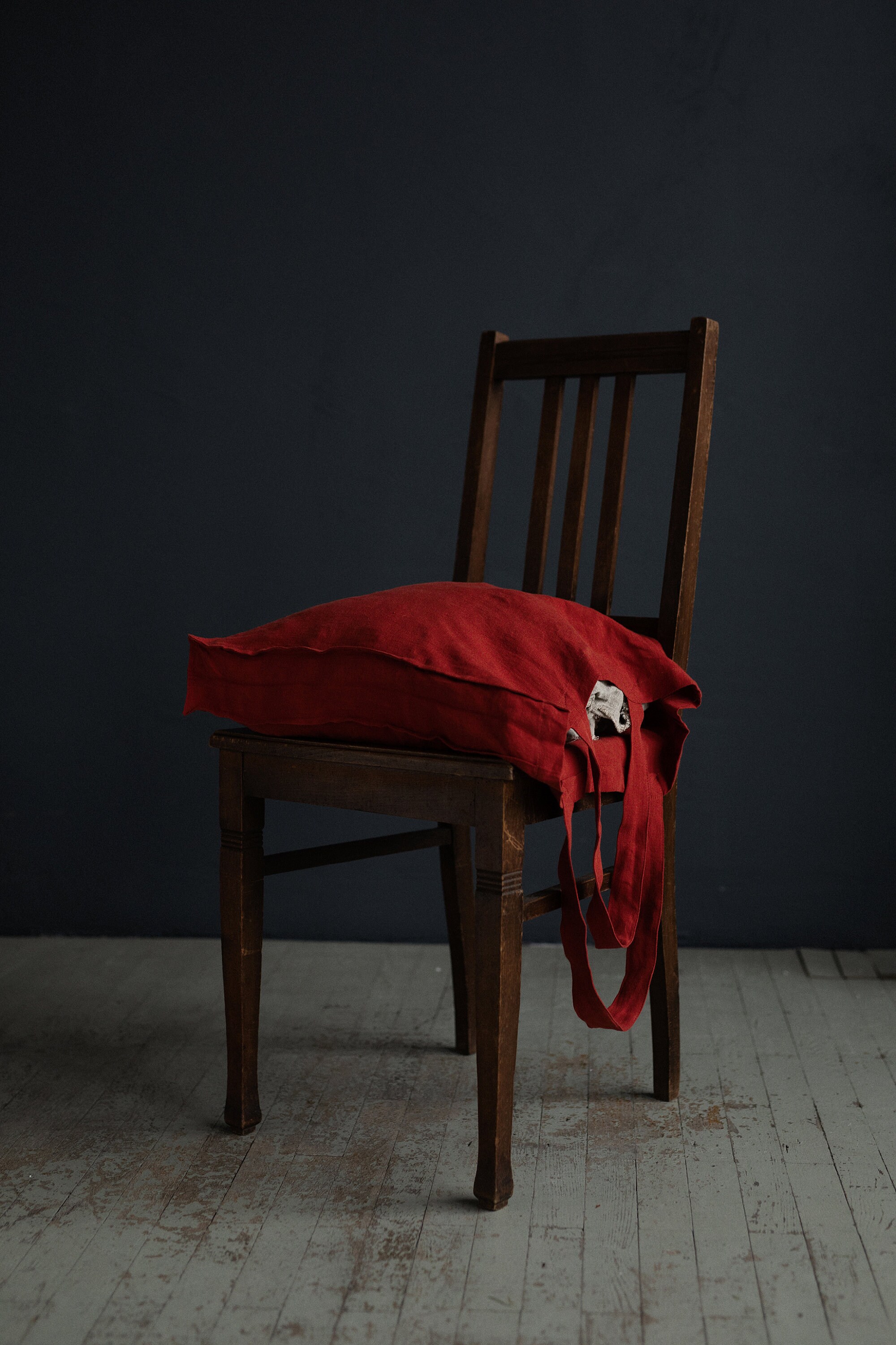 Square Linen Bag Linen Tote Bag Red Linen Bag Shopping Bag - Etsy