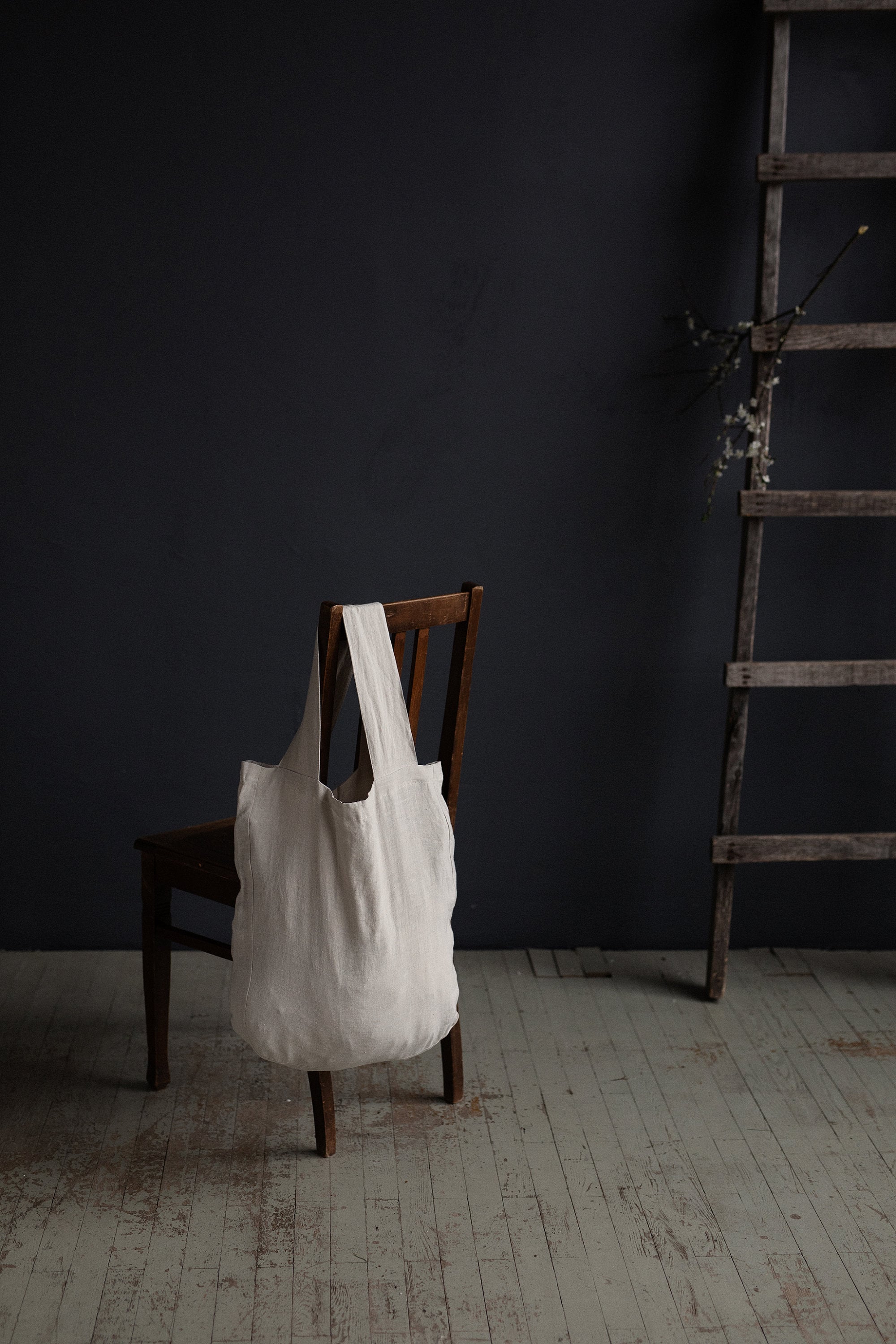 Light Gray Linen Bag Large Round Bag Linen Shoulder Bag - Etsy