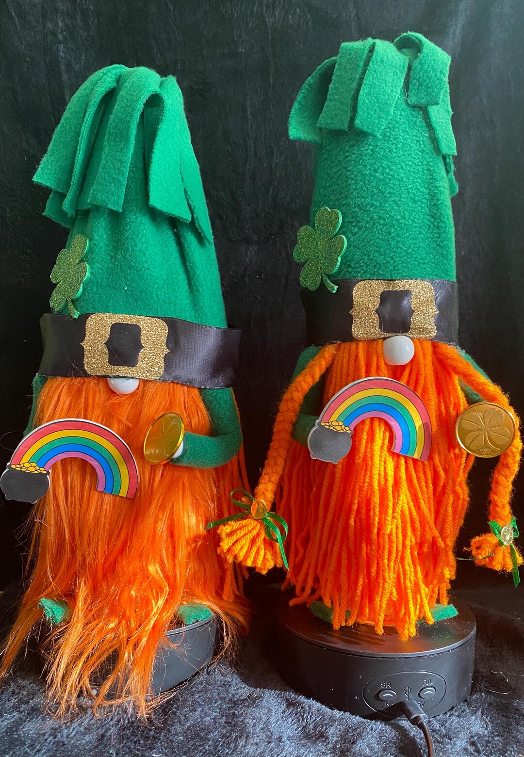 Personalized St. Patrick’s Day Gnomes, Tiered Tray 4 Leaf Clover Gnomes ...
