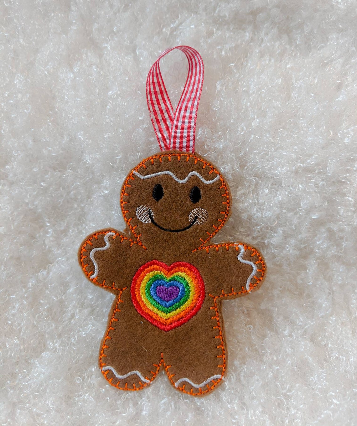 Rainbow Gingerbread Christmas Tree Decoration/ornament | Etsy