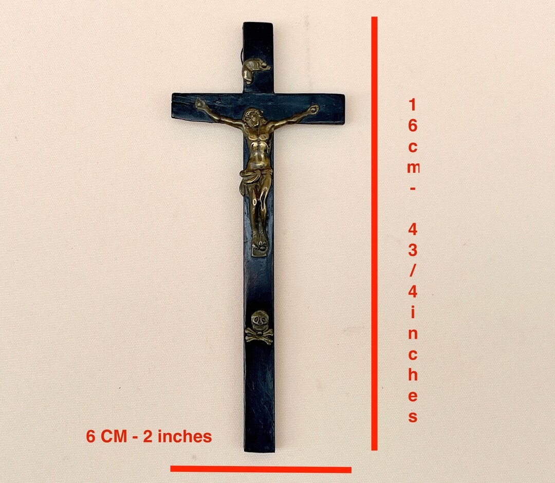 4 3/4 Inches Antique French Crucifix Jesus Christ on the Cross Silver ...