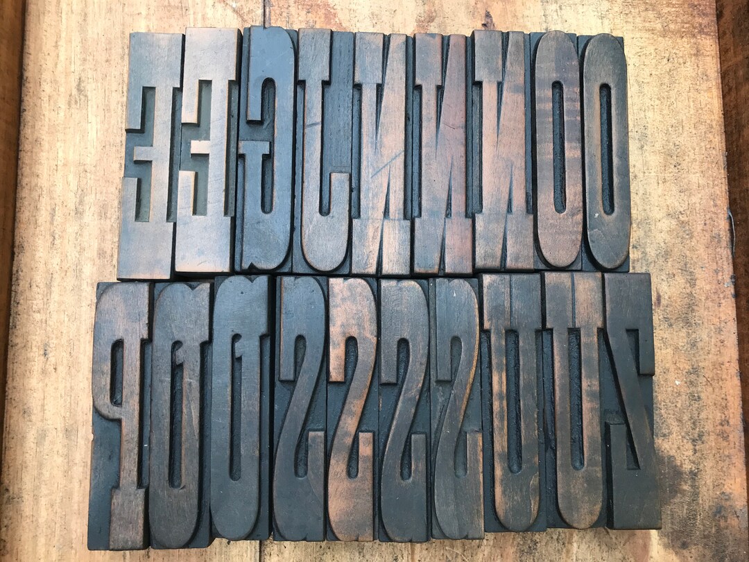 10 CM - 4 INCH - Old Wooden Letters Letter Typography Printing Wood ...