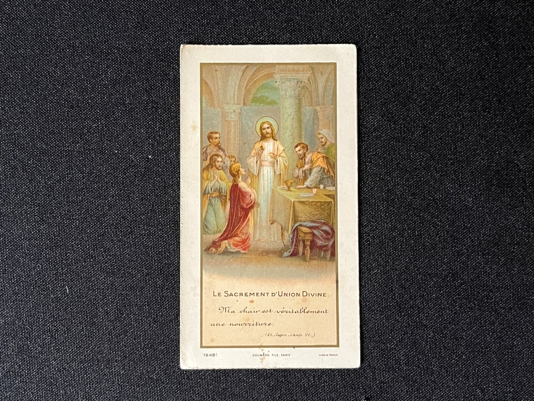 Old French Pious Image Jesus Christ the Sacrament XX 1930 1940 ...