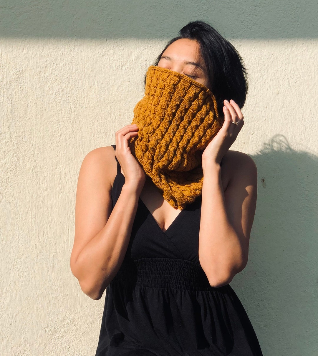 Hand-knitted Infinity Woolen Cowl - Etsy