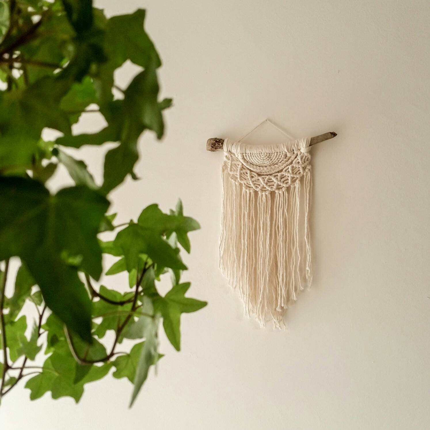 Little deer horn macramè wall hanging - Etsy Italia