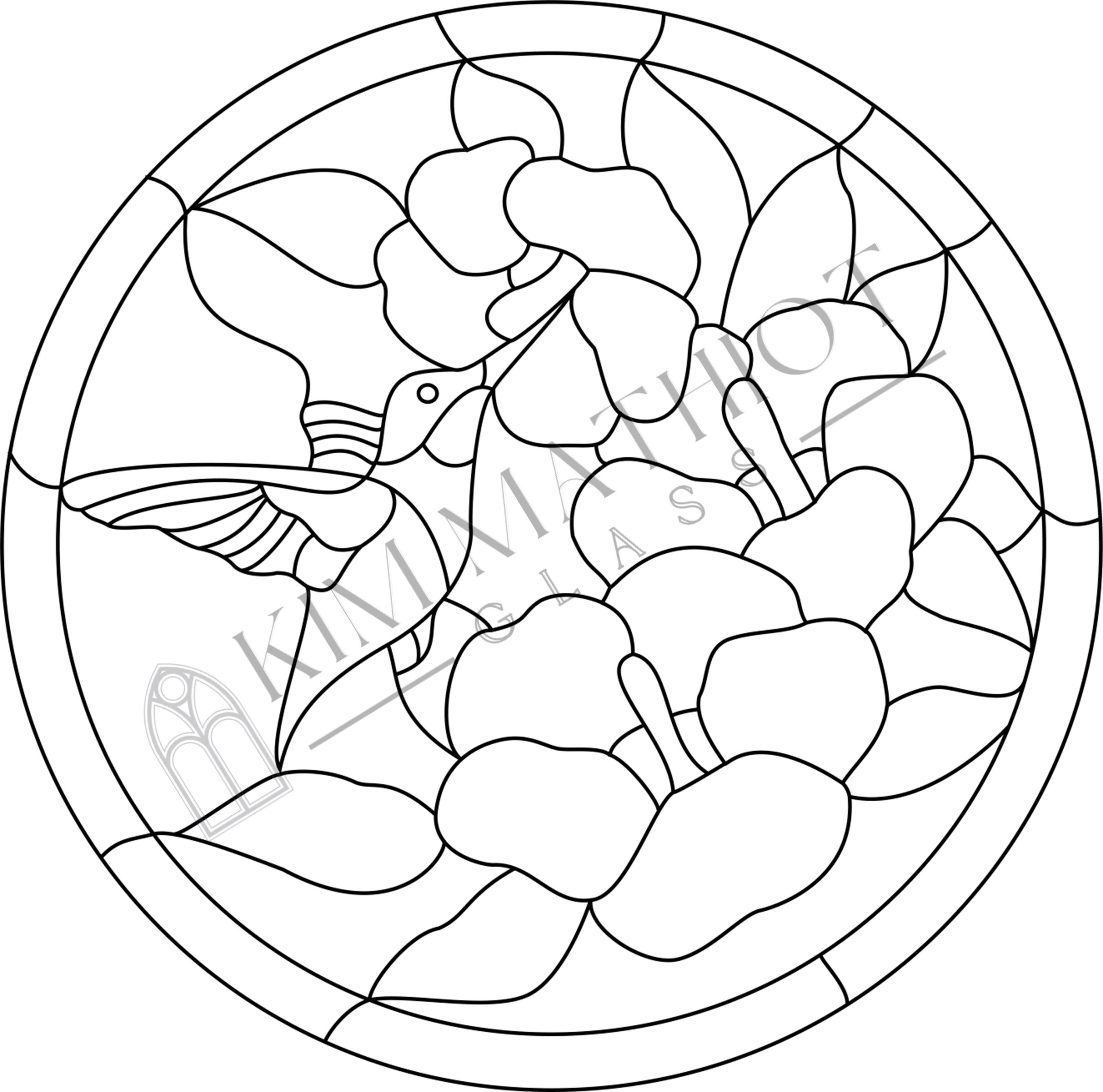 Hummingbird and Hibiscus Flower Pattern - Etsy