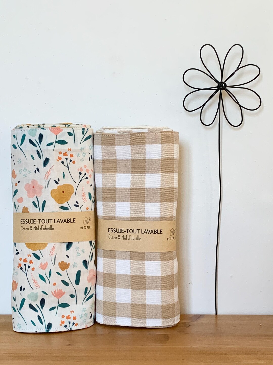 Essuie-tout lavable & réutilisable - Petite serviette de table - nid d ...