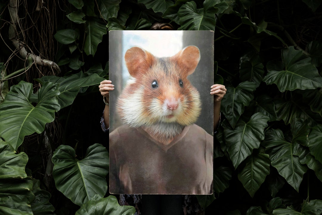 Victorian Royal Hamster Portrait Custom Digital Pet Painting, Printable ...