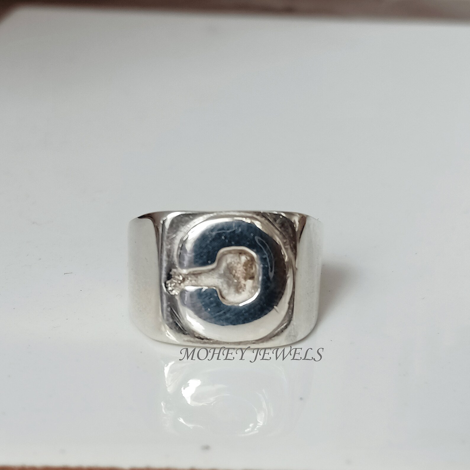 Initial Ring Letter Ring Chunky Initial Ring C Ring | Etsy