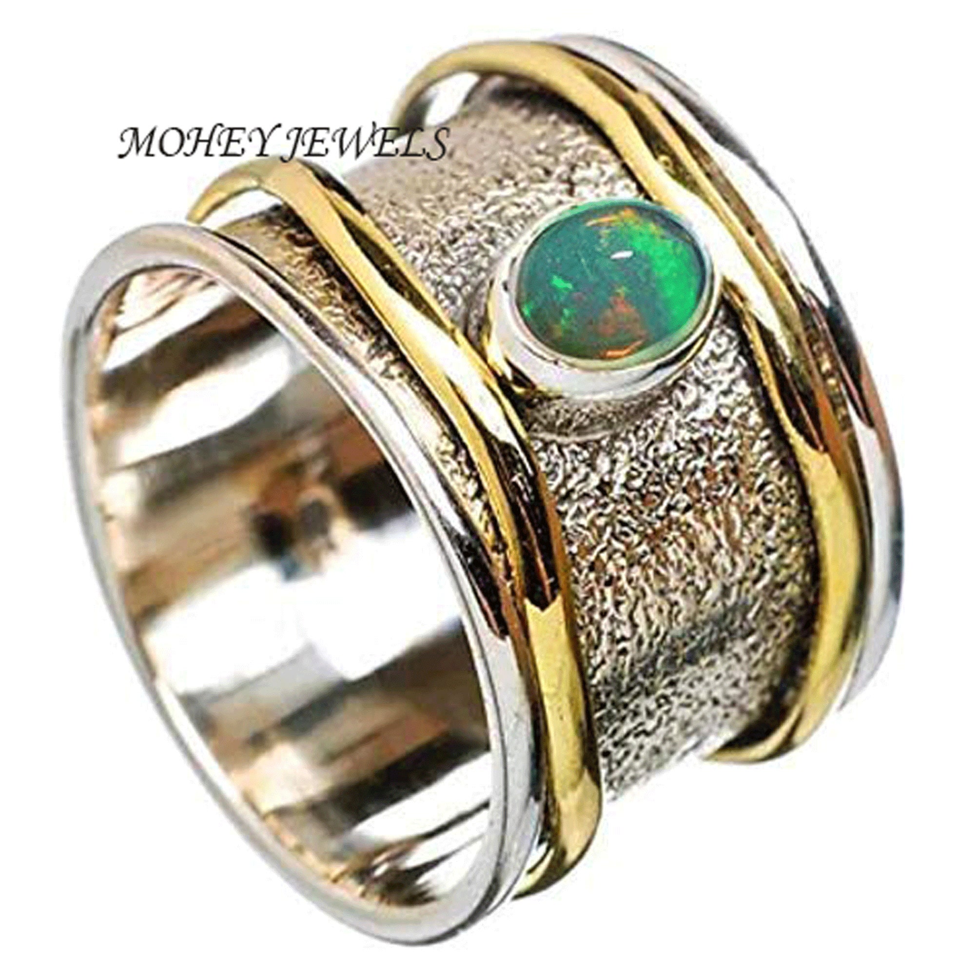 Äthiopischer Opal Spinner Ring Meditation Ring Fidget Ring - Etsy.de