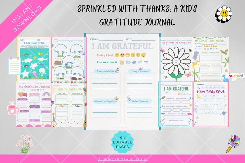 Sprinkled With Thanks: A Kid’s Gratitude Journal - Etsy