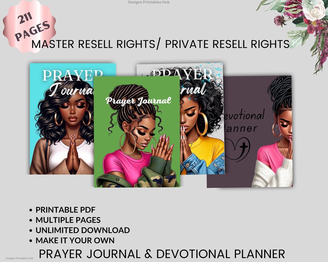 Prayer Journal & Planner Bundle| Black Women | Editable Canva Template ...