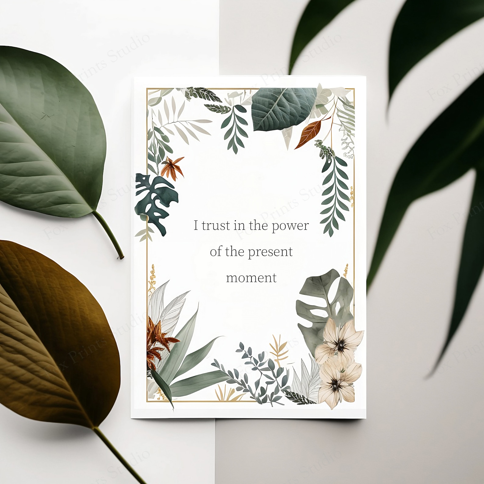100 Printable Affirmation Cards for Anxiety Green Leafy - Etsy