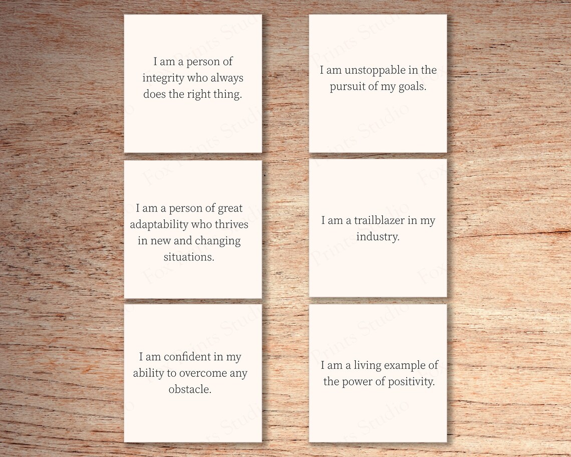 102 Printable Minimal Affirmation Cards for Confidence - Etsy