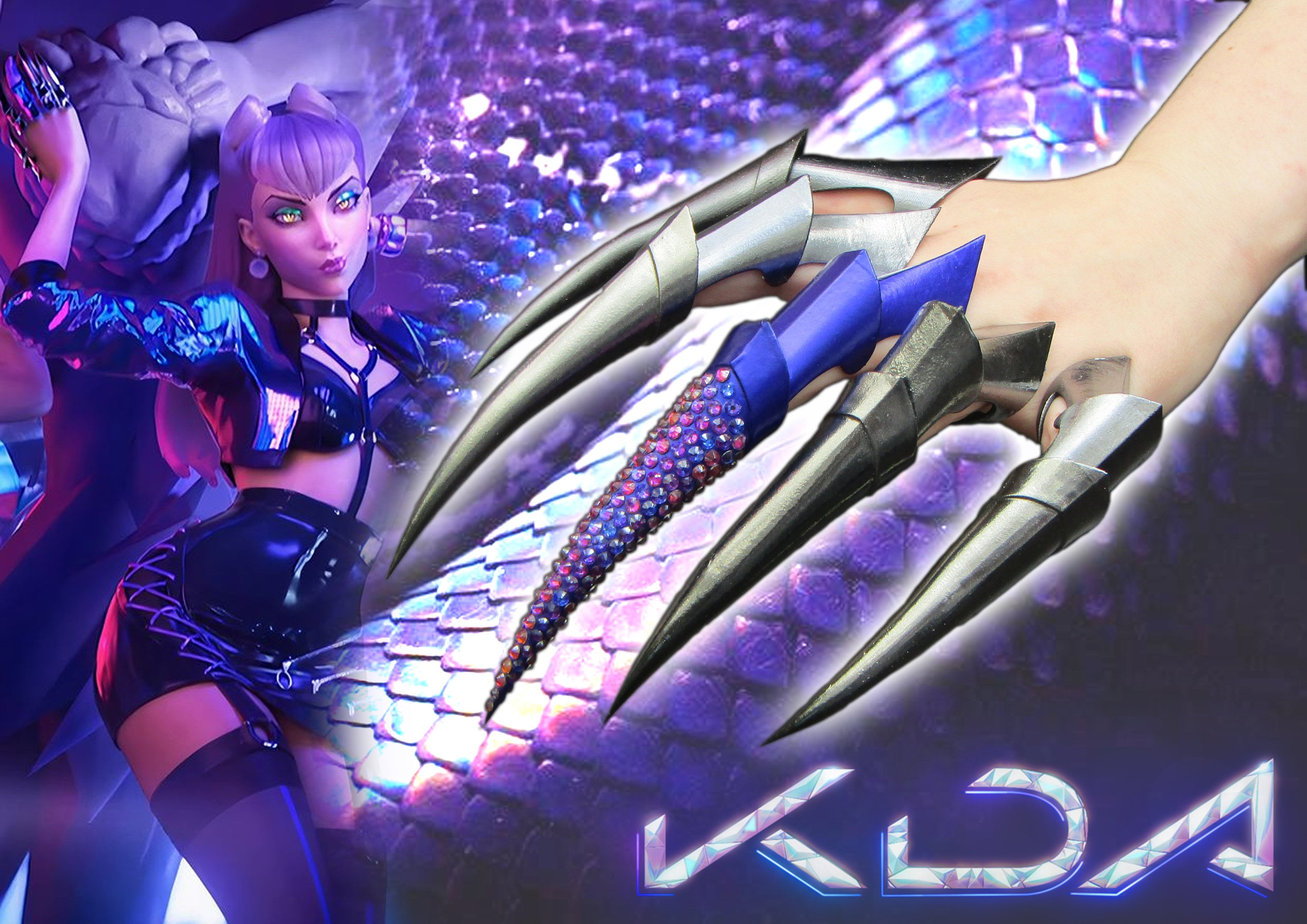 KDA Evelynn Inspired 3D Printed Claws More Villain ALL-OUT - Etsy Australia