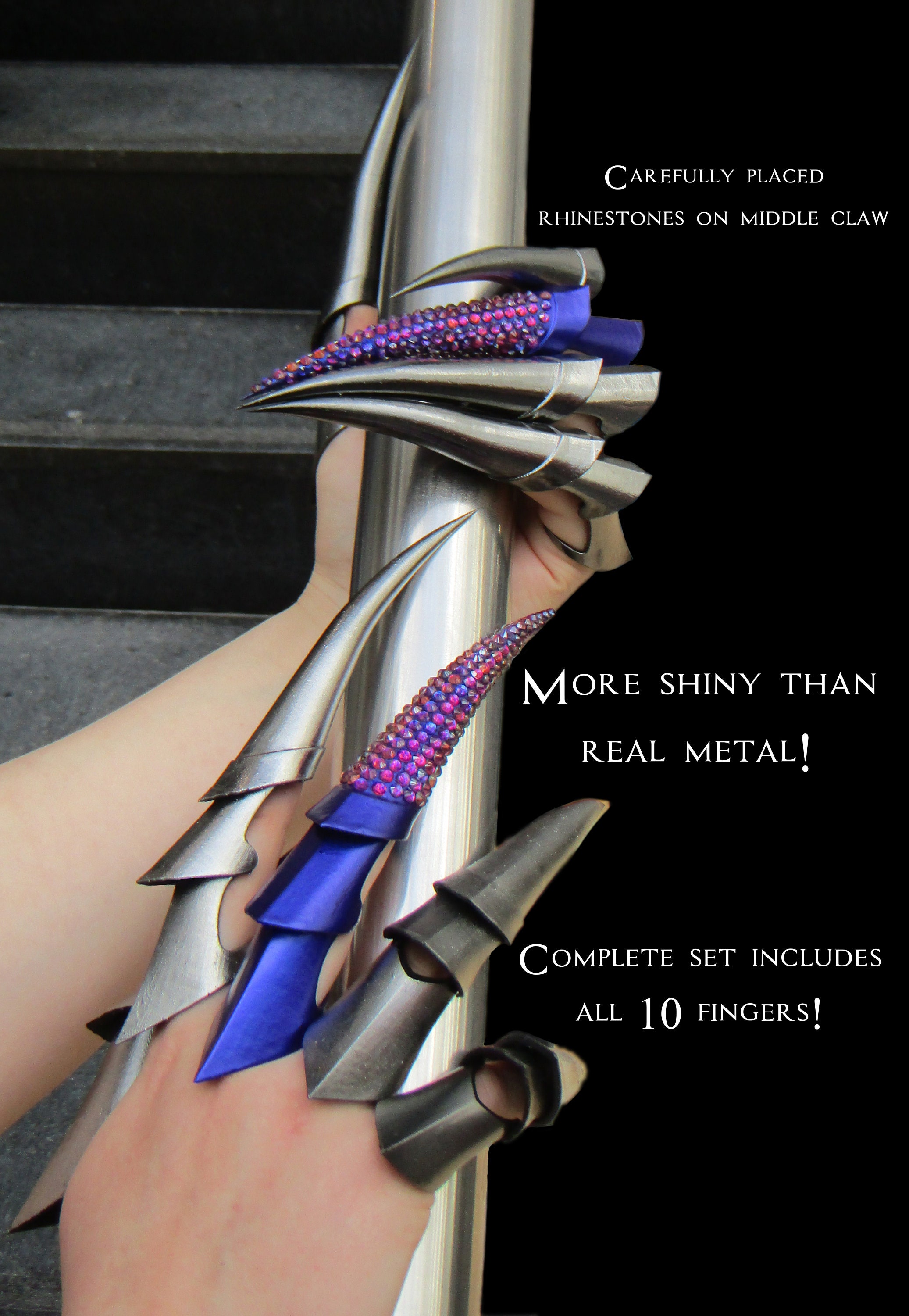 KDA Evelynn Inspired 3D Printed Claws More Villain ALL-OUT - Etsy Australia