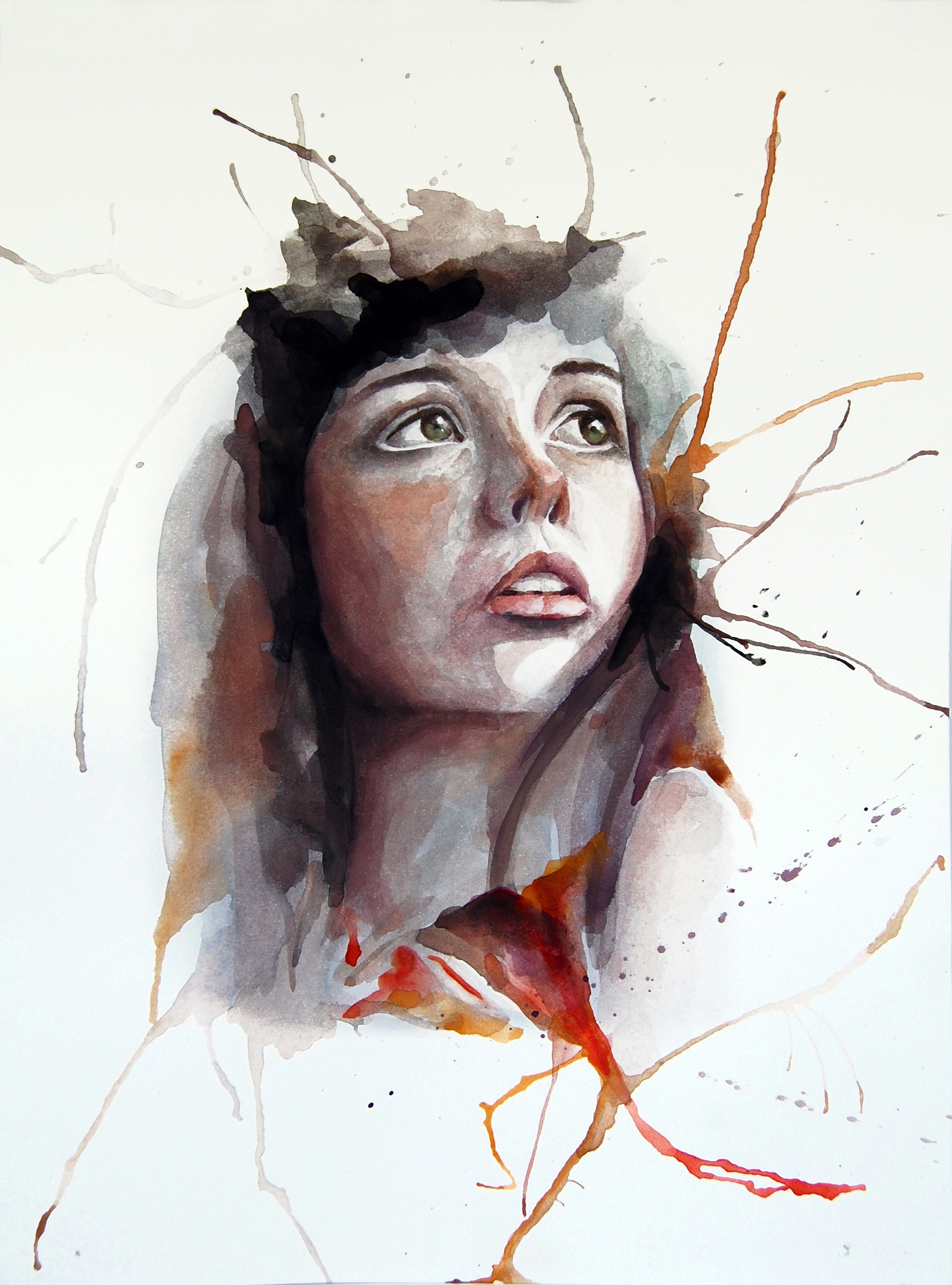 Personalized Portrait From Photo, in Full Color Watercolor, Hand Drawn ...