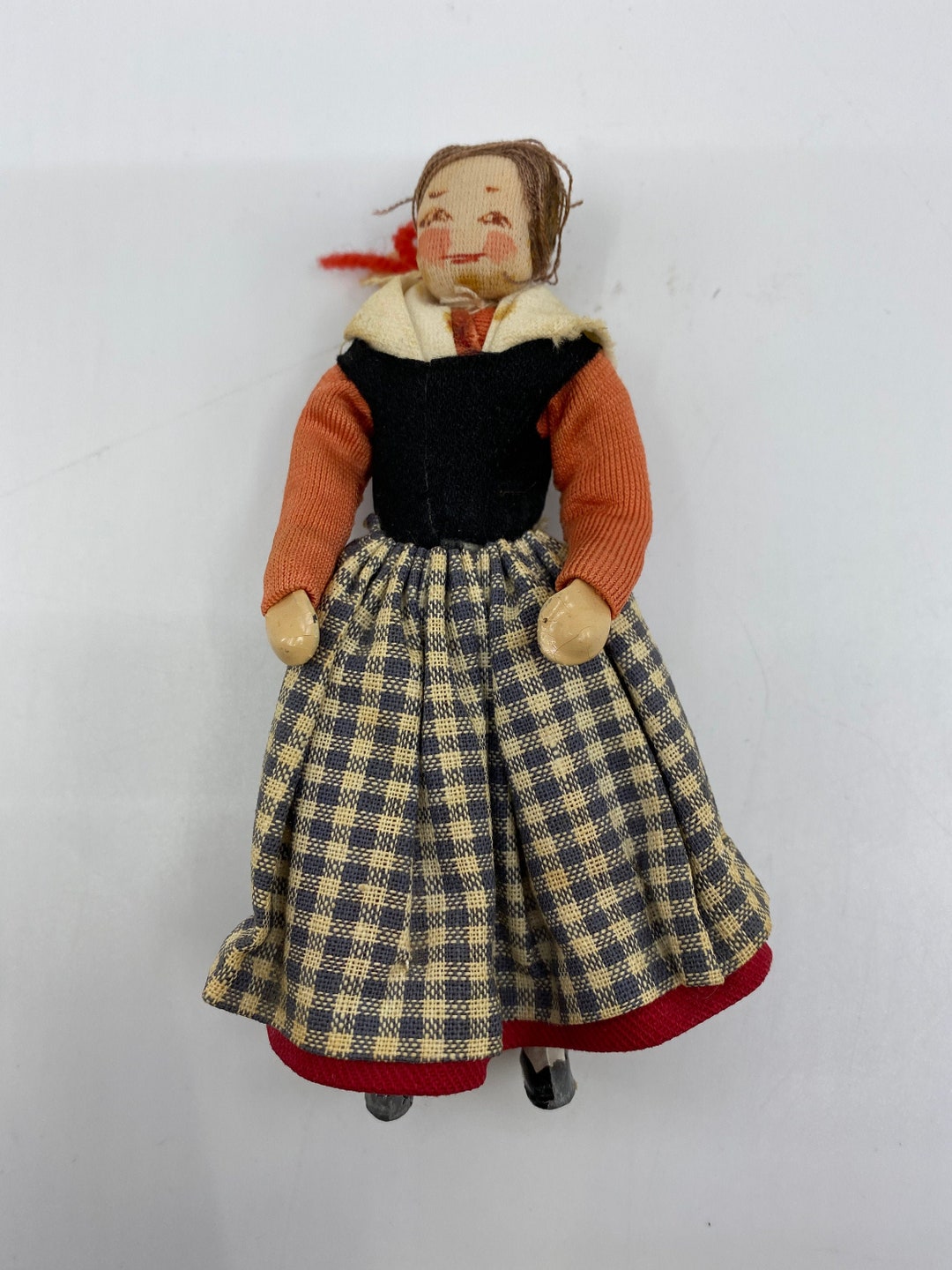 Vintage Thread Wrapped Doll - Etsy