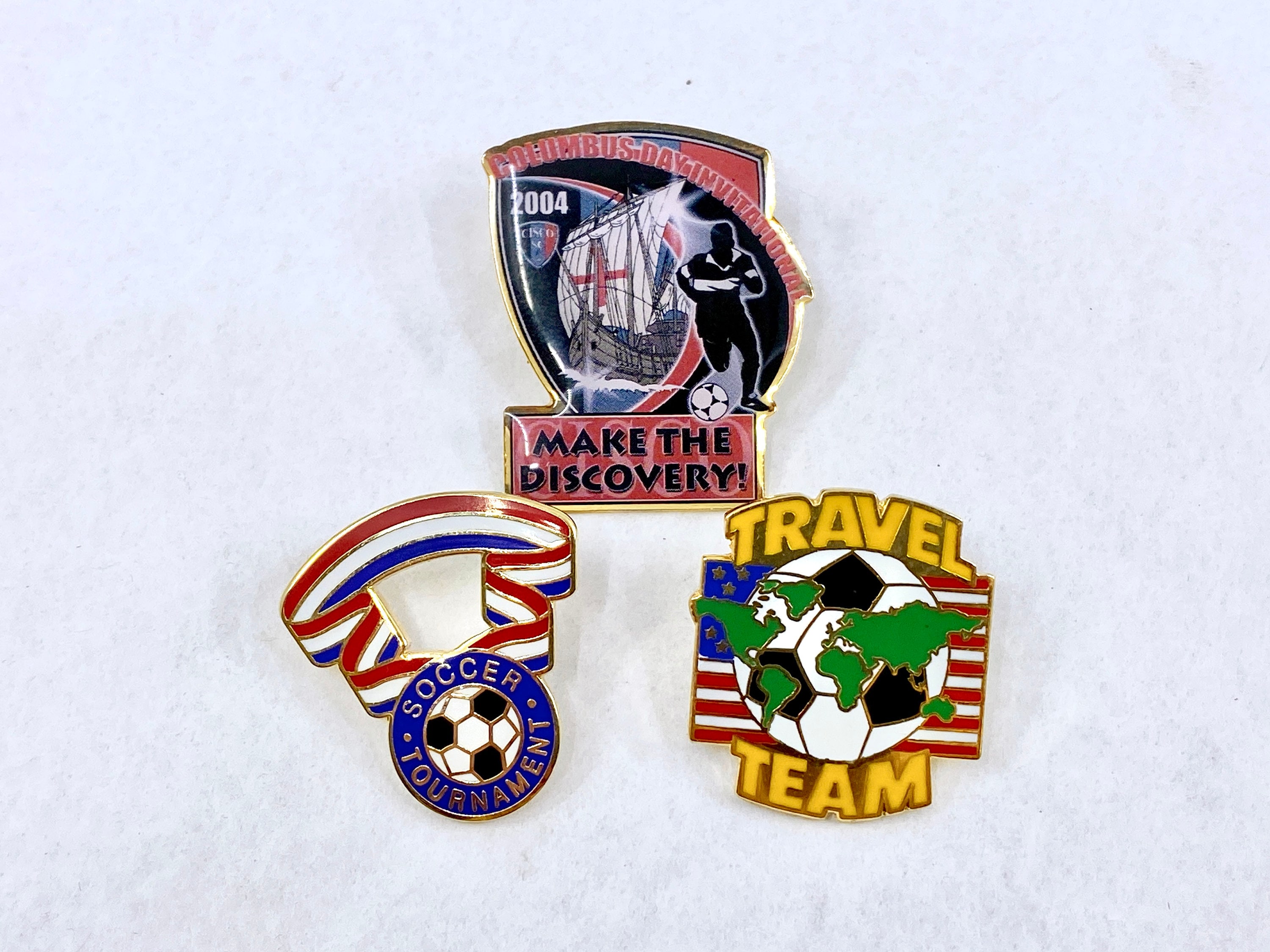 Lot of 3 Random Enamel Soccer Futbol Pins for Crafts - Etsy