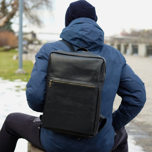 Leather Backpack Men - Etsy