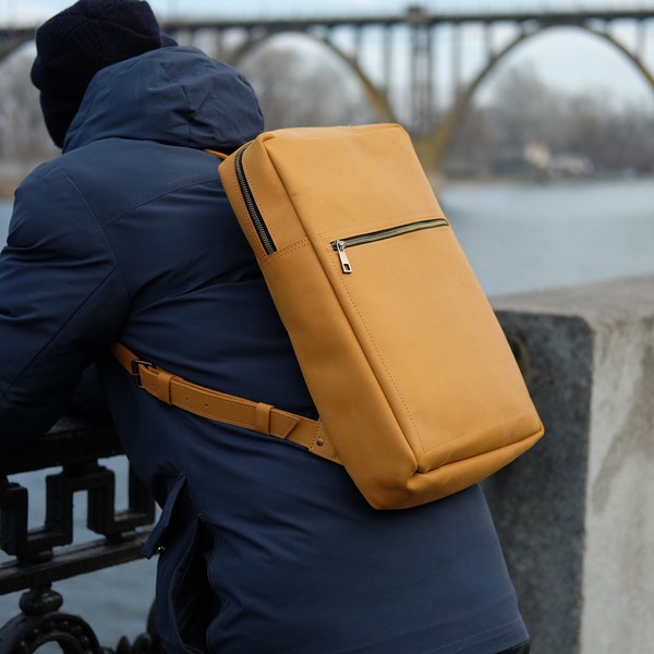 Leather Backpack Men - Etsy
