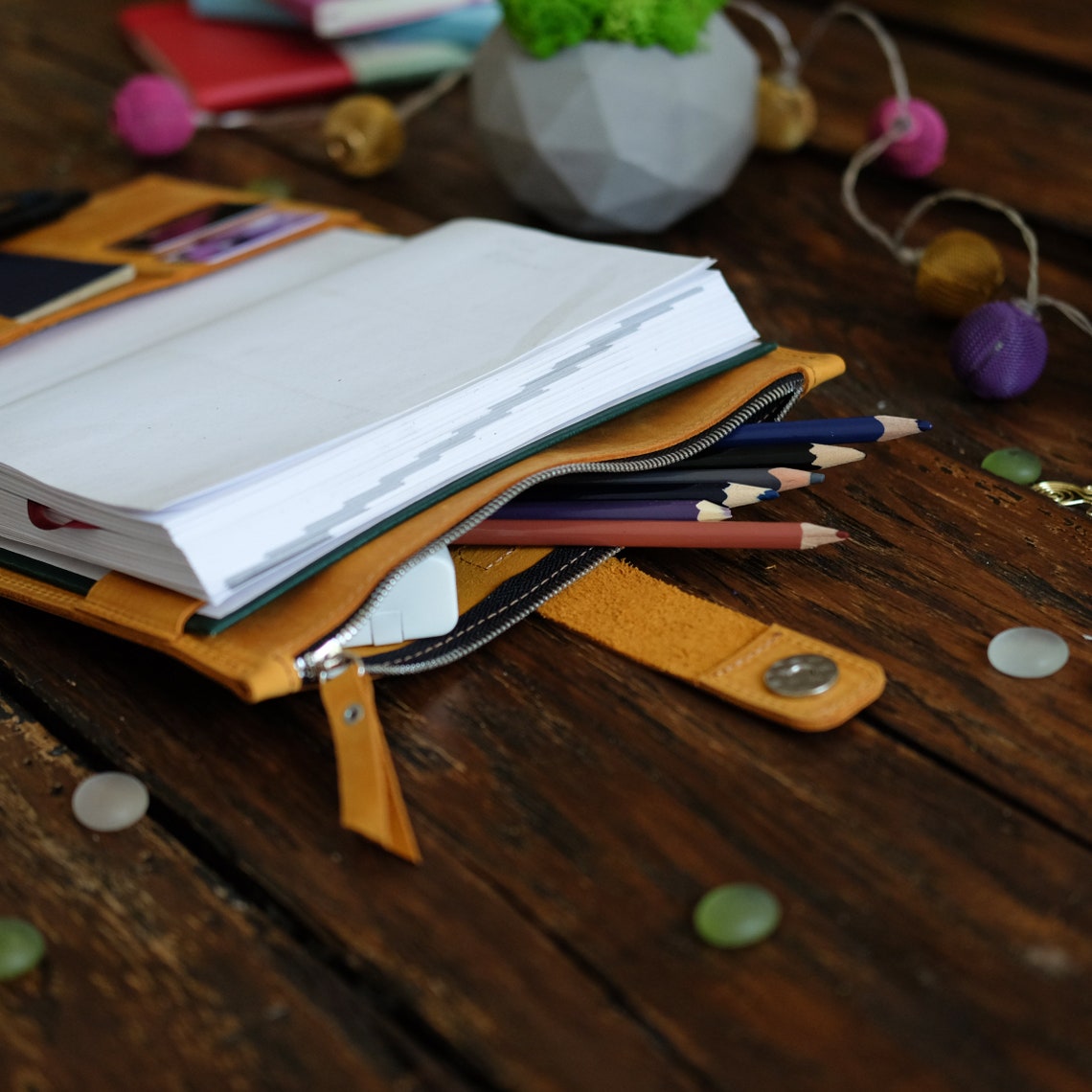 Refillable Notebook Cover A5 A4 B5, Leather Journal Cover, Hobonichi ...