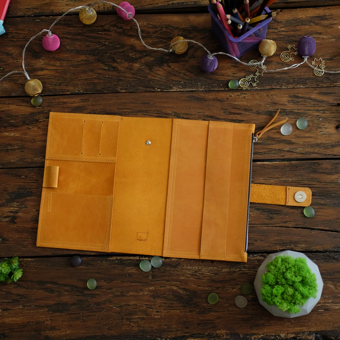 Refillable Notebook Cover A5 A4 B5, Leather Journal Cover, Hobonichi ...