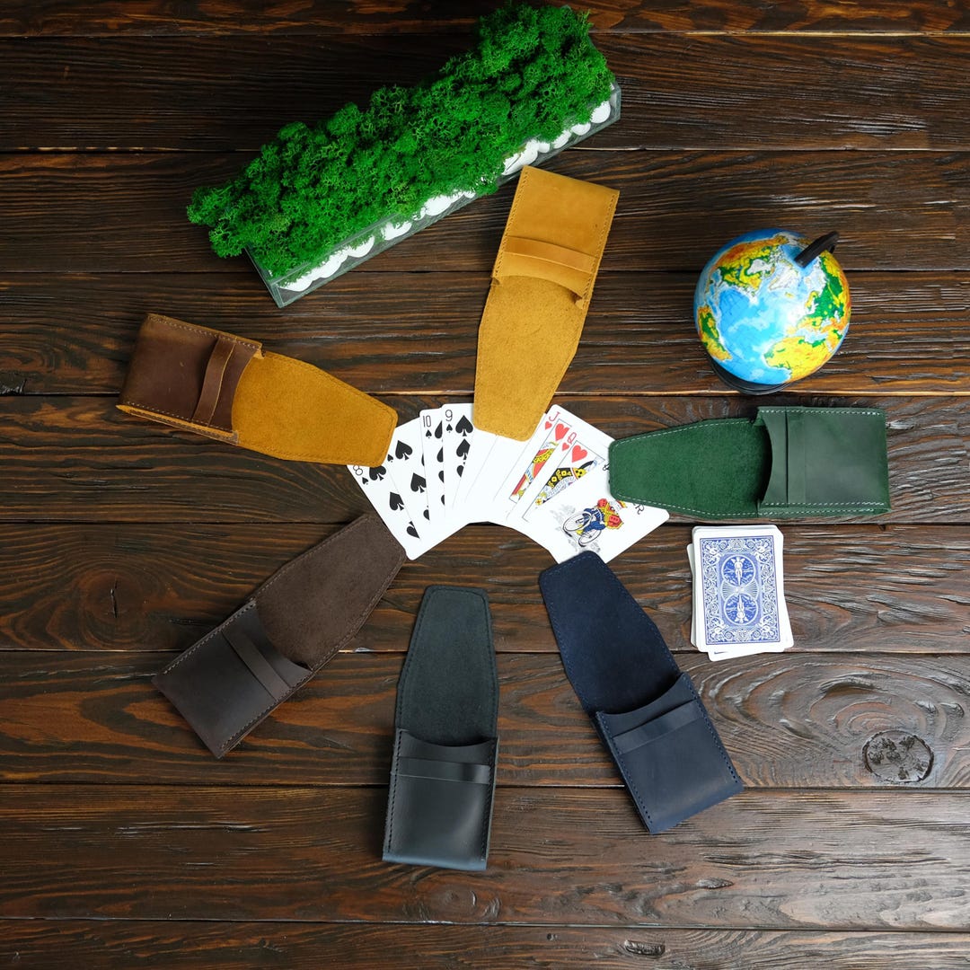 Leather Playing Card Case Personalized, Playing Cards Bag, Poker Card ...