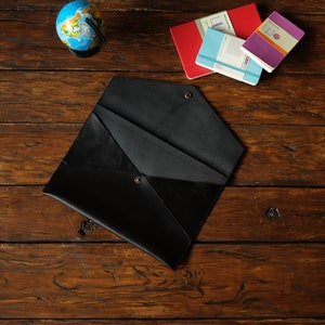Custom Leather Folder, Document Portfolio A4, Personalized Document ...