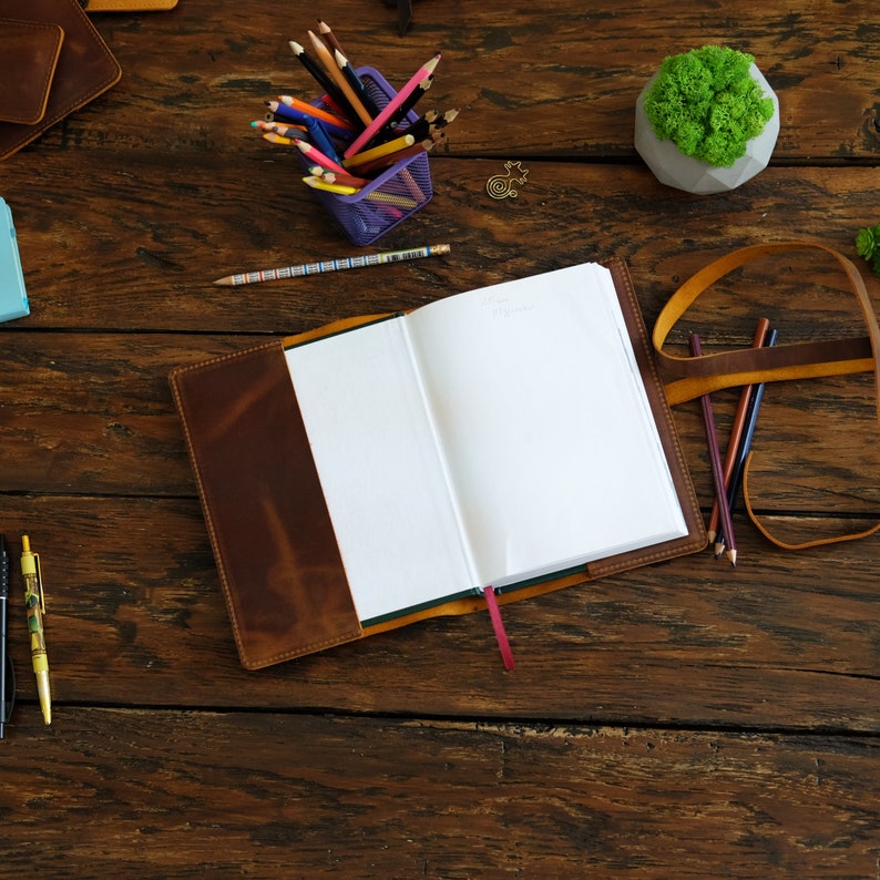 Leather Notebook Cover A5 A6 A4 Custom Personalized Journal - Etsy