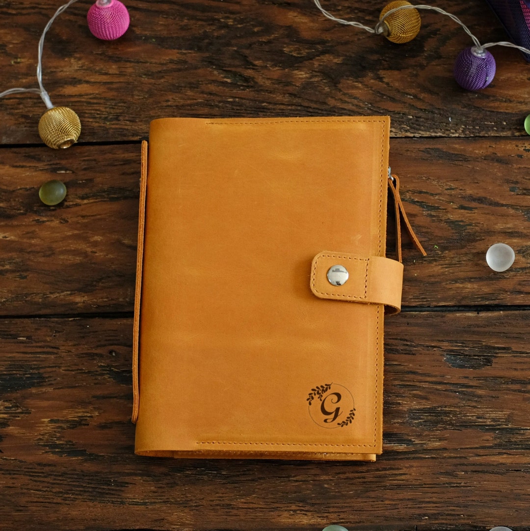 Custom Engraved Journal Cover, Leather Notebook Cover, Moleskine Cover ...