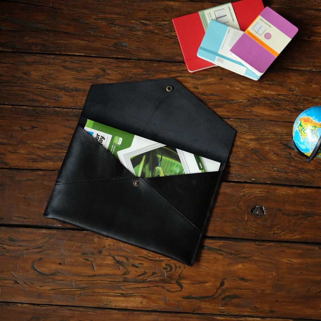 Custom Leather Folder, Document Portfolio A4, Personalized Document ...