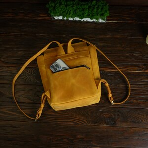 Medium Leather Backpack Purse for Women, Everyday City Bag, Zipper ...