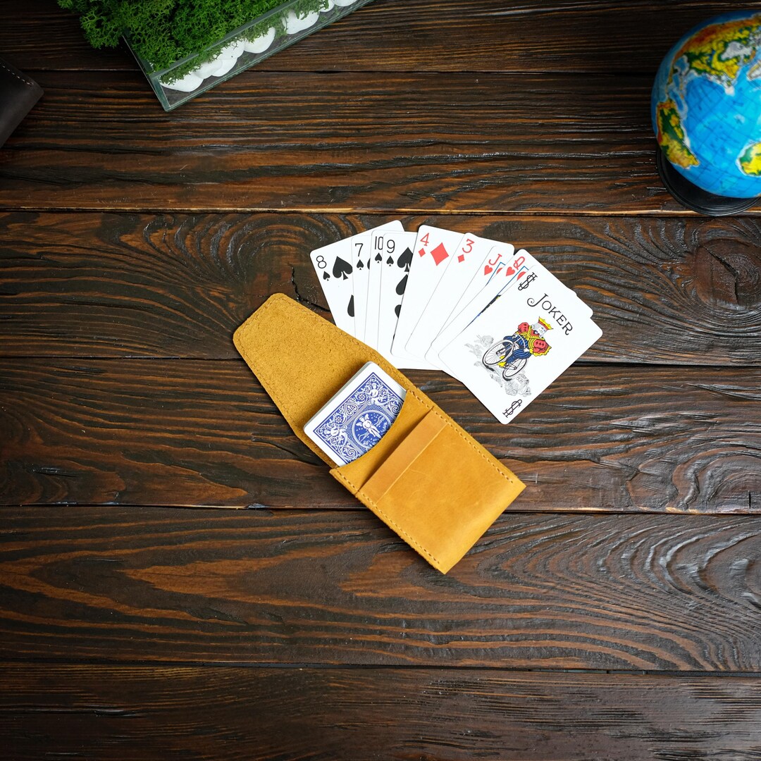 Playing Card Case, Poker Card Storage for Poker Player, Leather Card ...