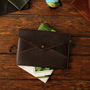 Leather Document Folder A4, Office Paper Envelope, Custom Document ...