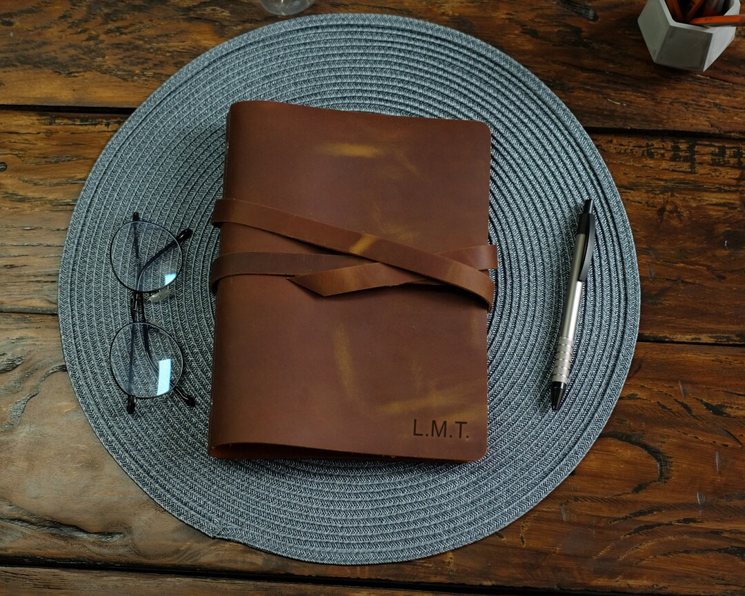 Personalized Leather A5 Binder Ring Notebook Cover Distressed - Etsy