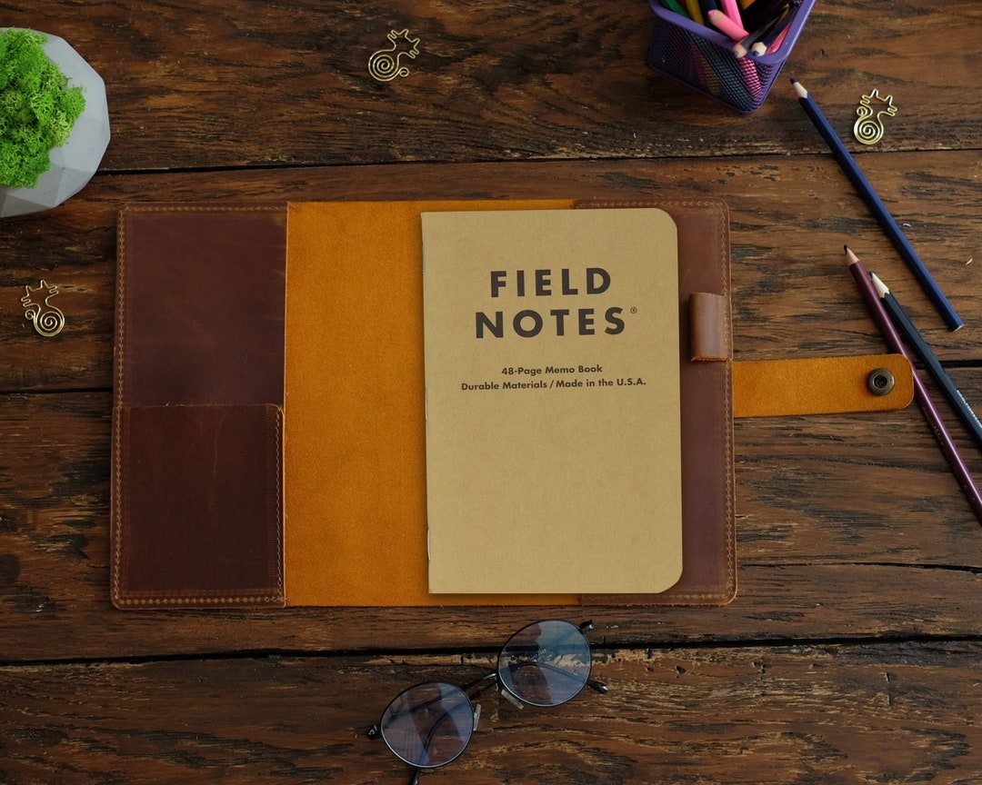 Personalized Field Notes Cover With Pen Holder, Pocket A6 Notebook ...